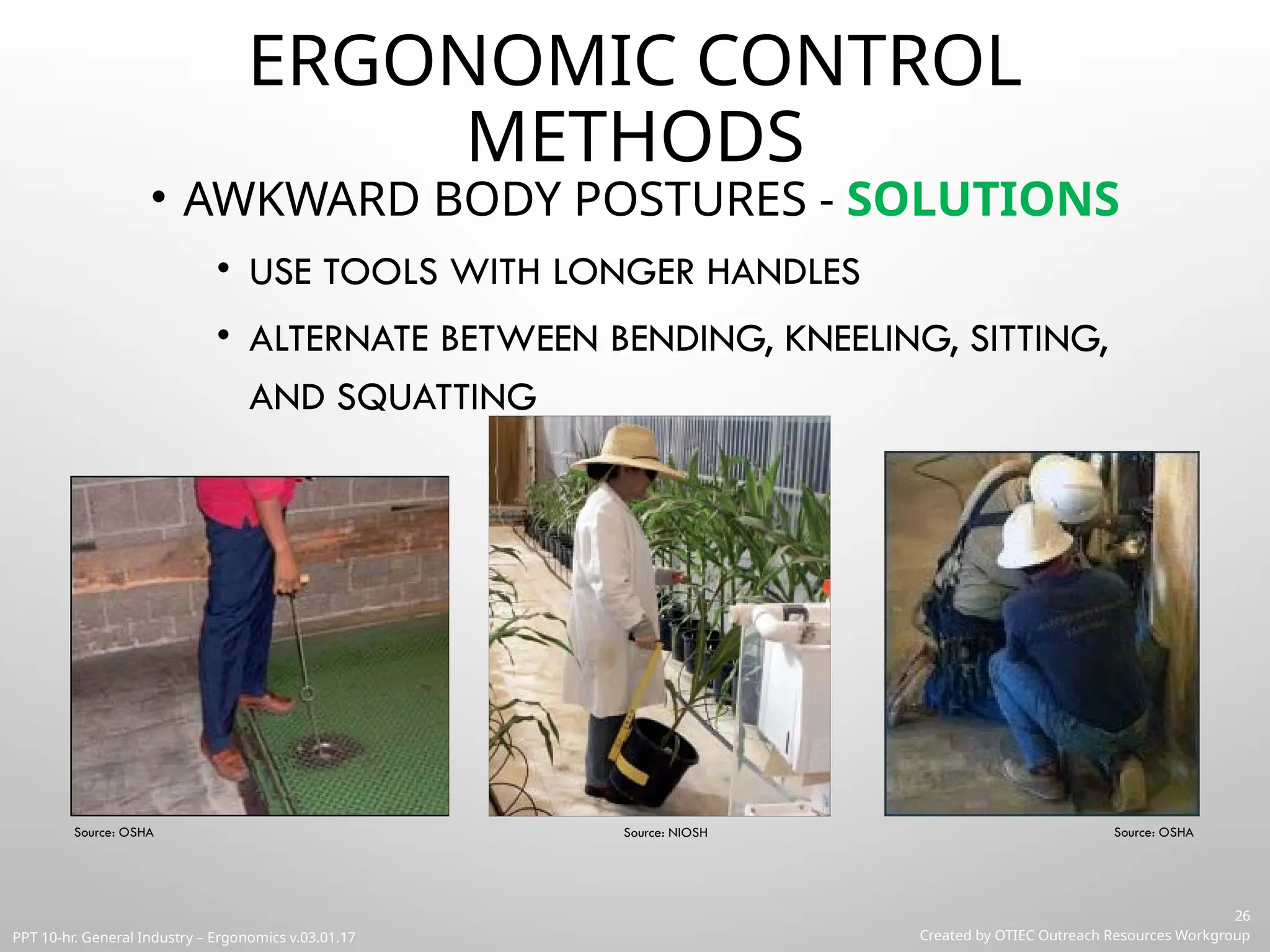 ergonomics awareness training package.pptx | Death, Injury, or Military ...