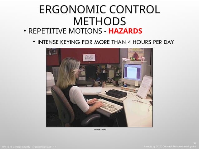 ergonomics awareness training package.pptx | Death, Injury, or Military Conflict | Sensitive Topics