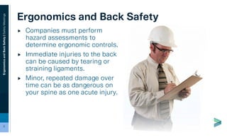 Ergonomics and Back Safety PowerPoint 2025 | PDF