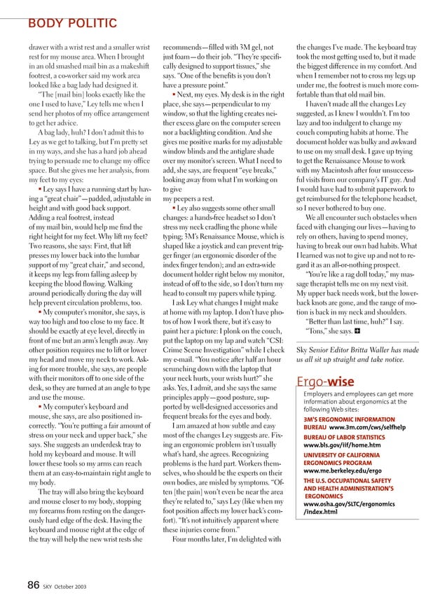 Ergonomics B Waller | PDF | Computer Peripherals | Computing