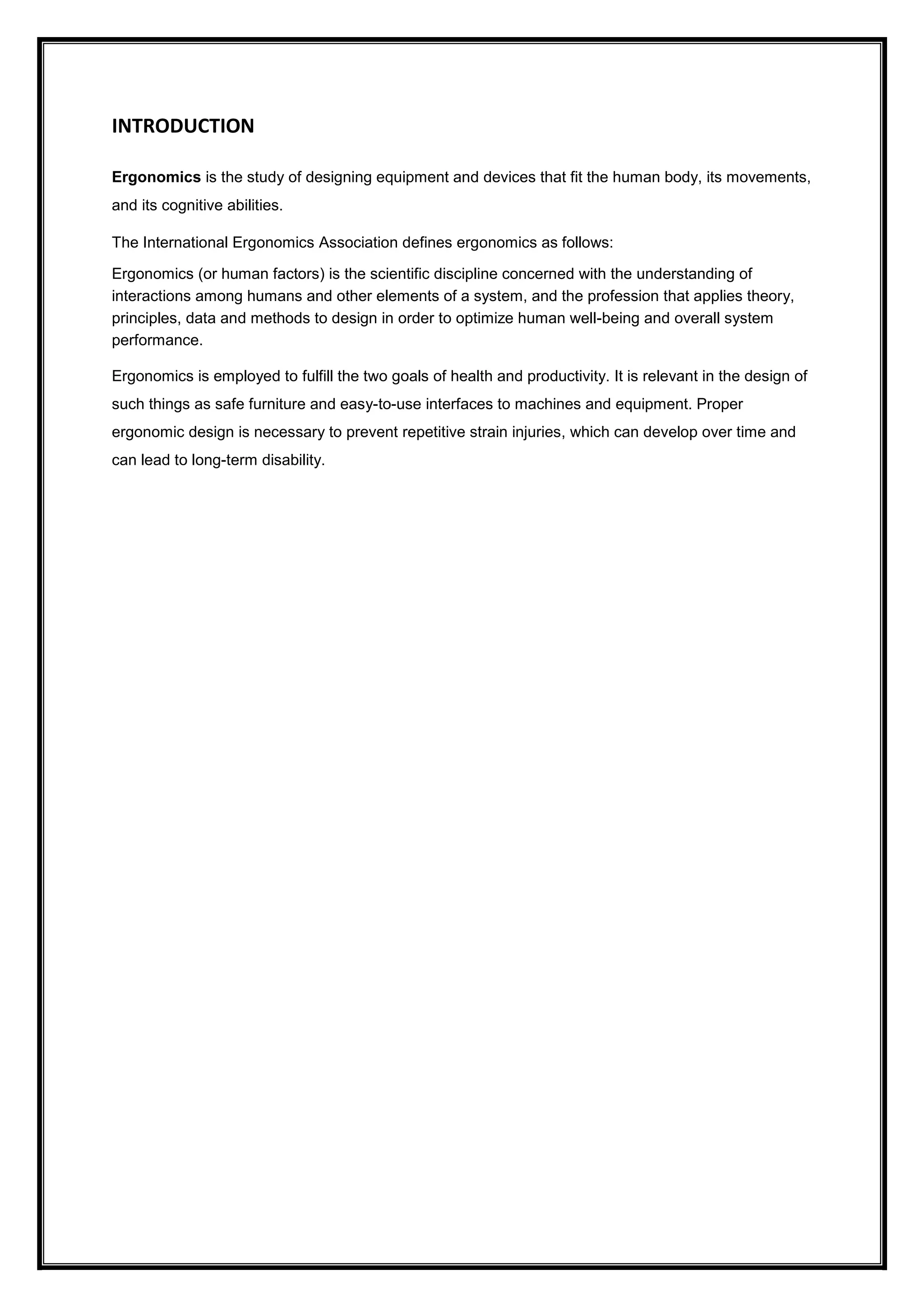 Ergonomicsfinal | PDF