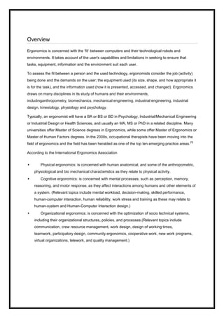 Ergonomicsfinal | PDF