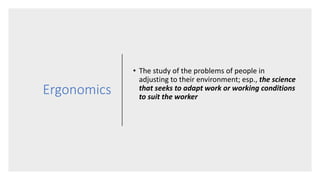 Ergonomics from home | PPTX