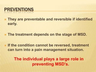 Ergonomics in msd | PPTX