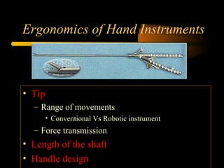 Ergonomics for laparoscopic surgeon | PPT