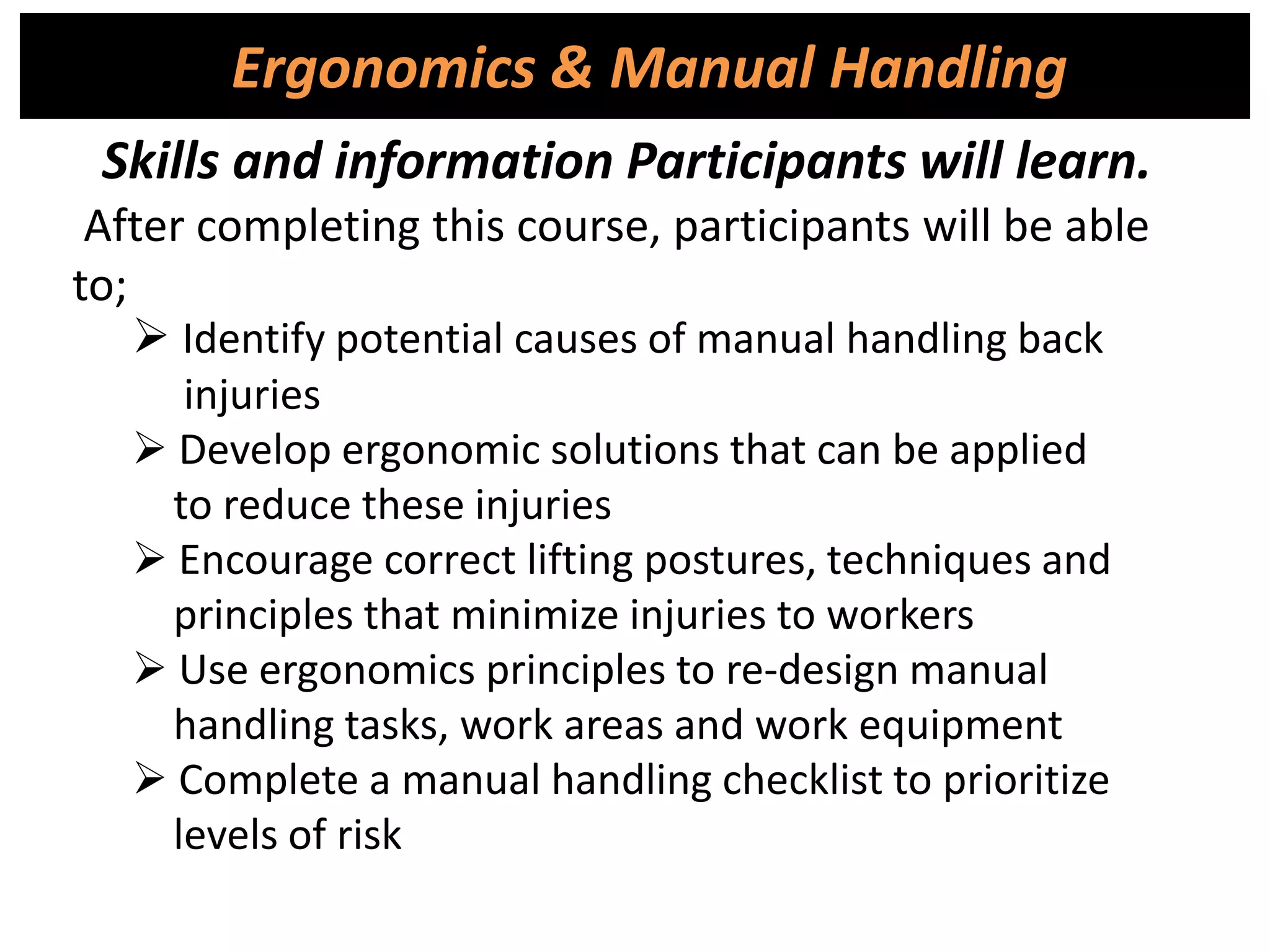 Ergonomicsmanualhandling 170729064813 | PPT