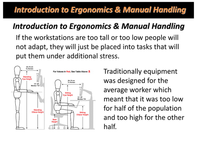 Ergonomics & Manual Handling | PPTX | Physical Therapy | Wellness