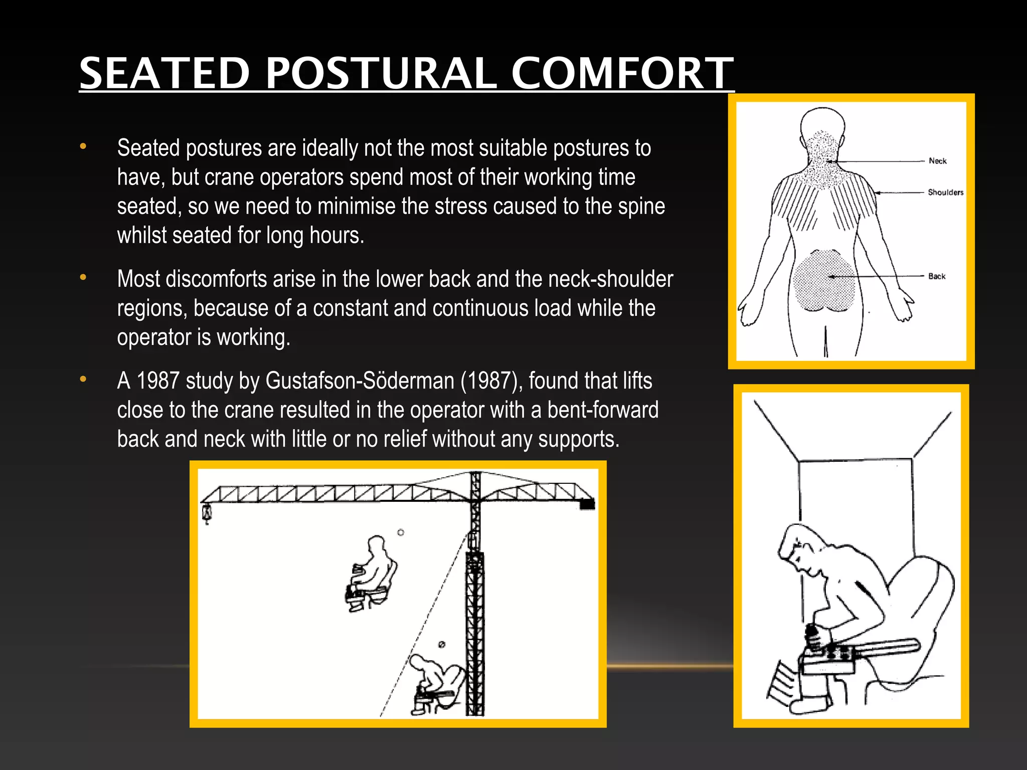 Ergonomics of a tower crane cabin & its effects on the operator | PPT