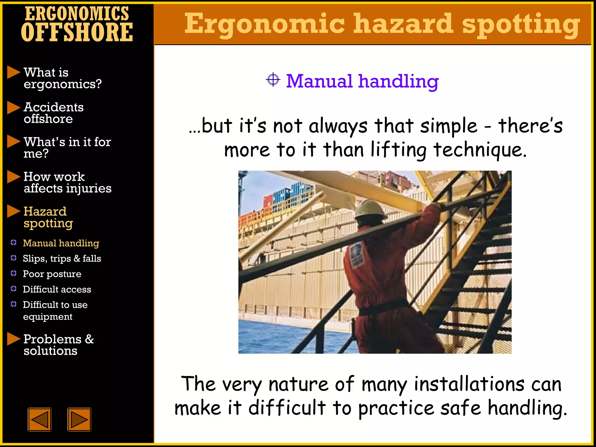 Ergonomics offshore | PPT