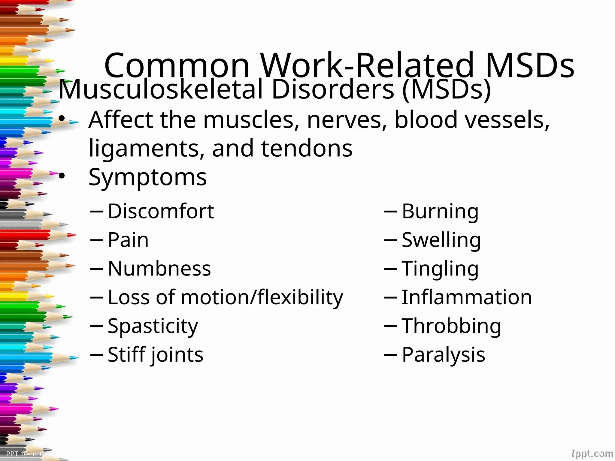 Basics of Ergonomics, risk factors and importance | PPTX