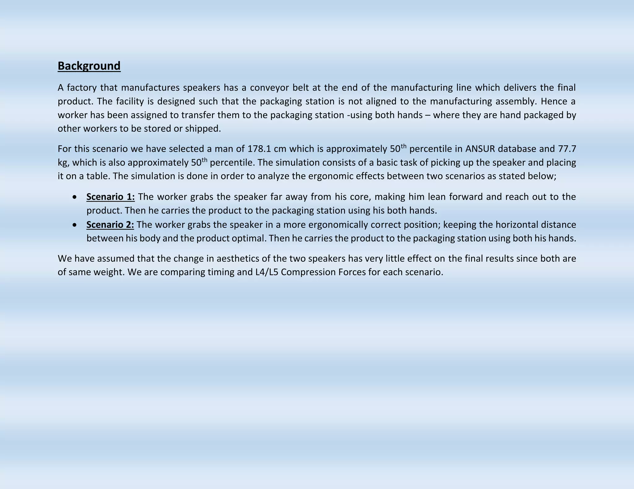 Ergonomics project in jack simulation | PDF