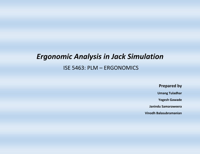 Ergonomics project in jack simulation | PDF | Business | Business and ...
