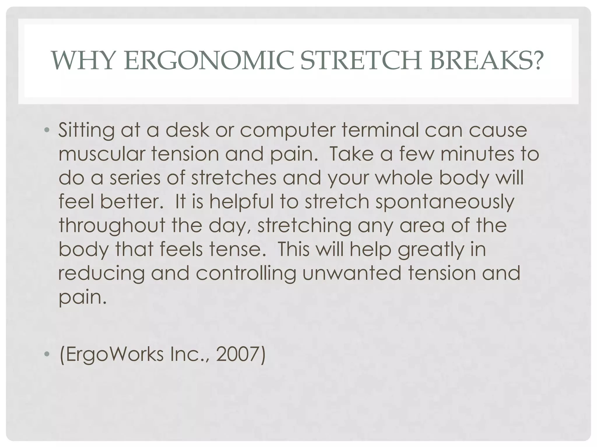 Ergonomic stretch breaks | PPSX
