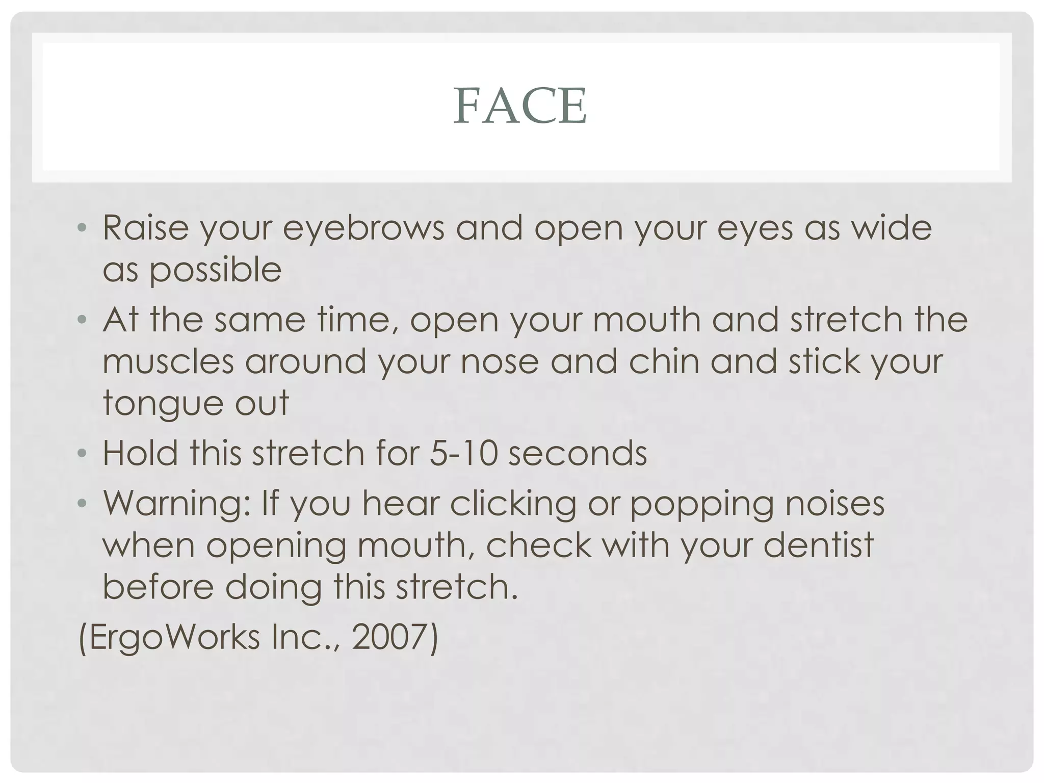 Ergonomic Stretch Breaks Ppt Free Download