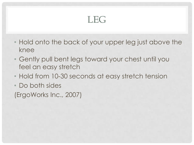 Ergonomic stretch breaks | PPSX