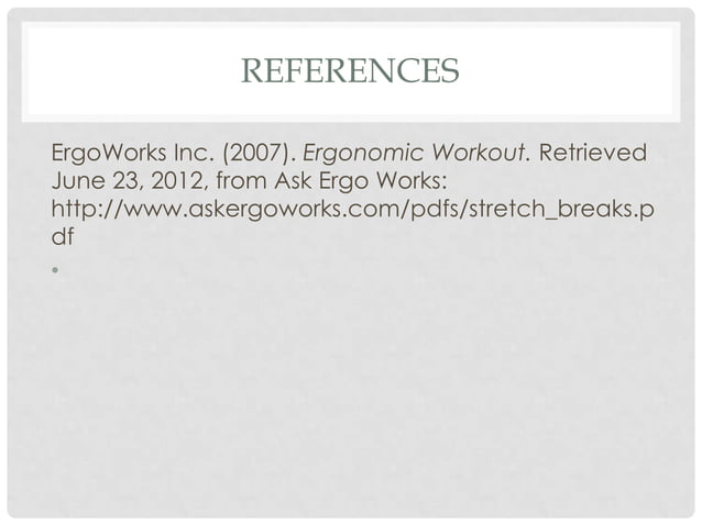 Ergonomic stretch breaks | PPSX