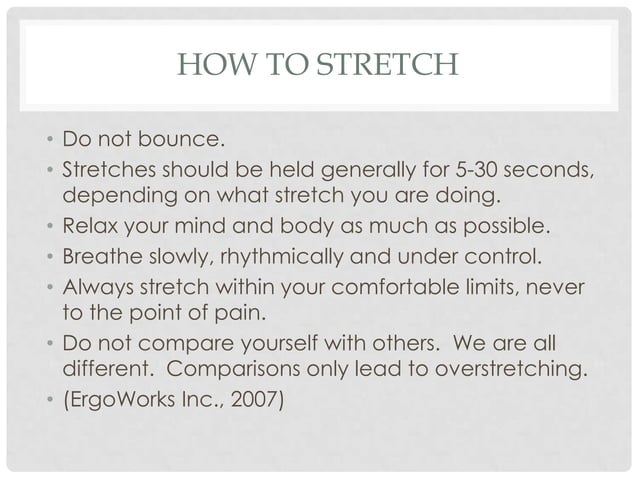 Ergonomic stretch breaks | PPSX