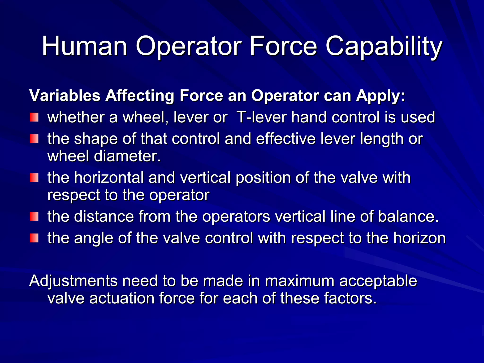 Ergonomics Valve Human Factors Engineering | PDF