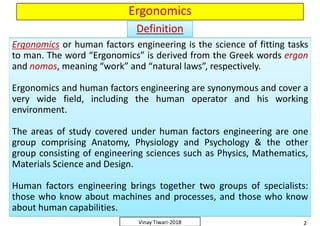 Ergonomics or Human Factors Engineering | PDF