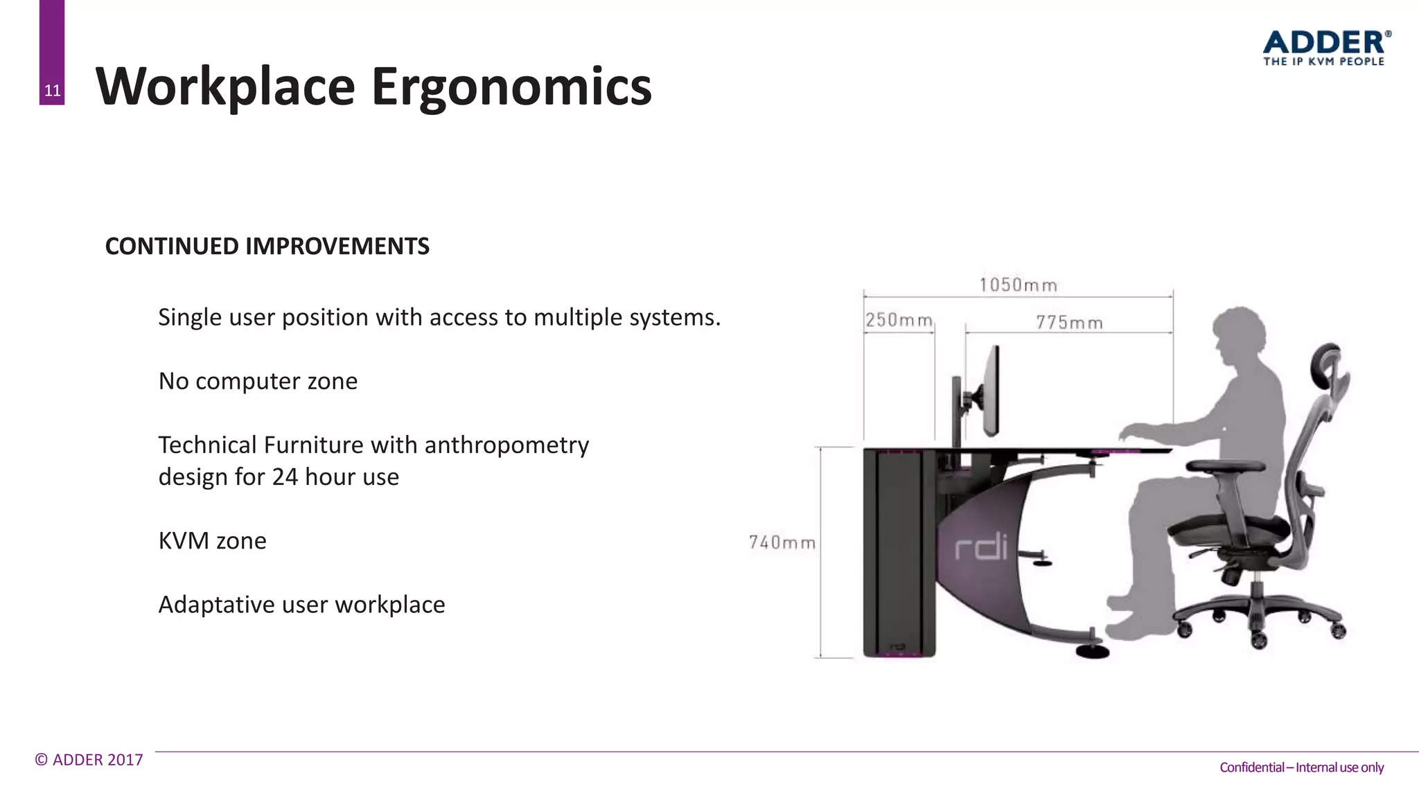Control Room Ergonomics - Adder IP KVM webinar | PPTX