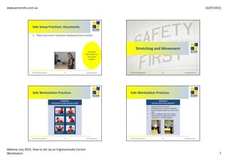 Ergonomics - How to Set Up an Ergonomically Correct Workstation | PDF