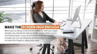 Ergonomic tips to avoid neck pain while working in front of the ...