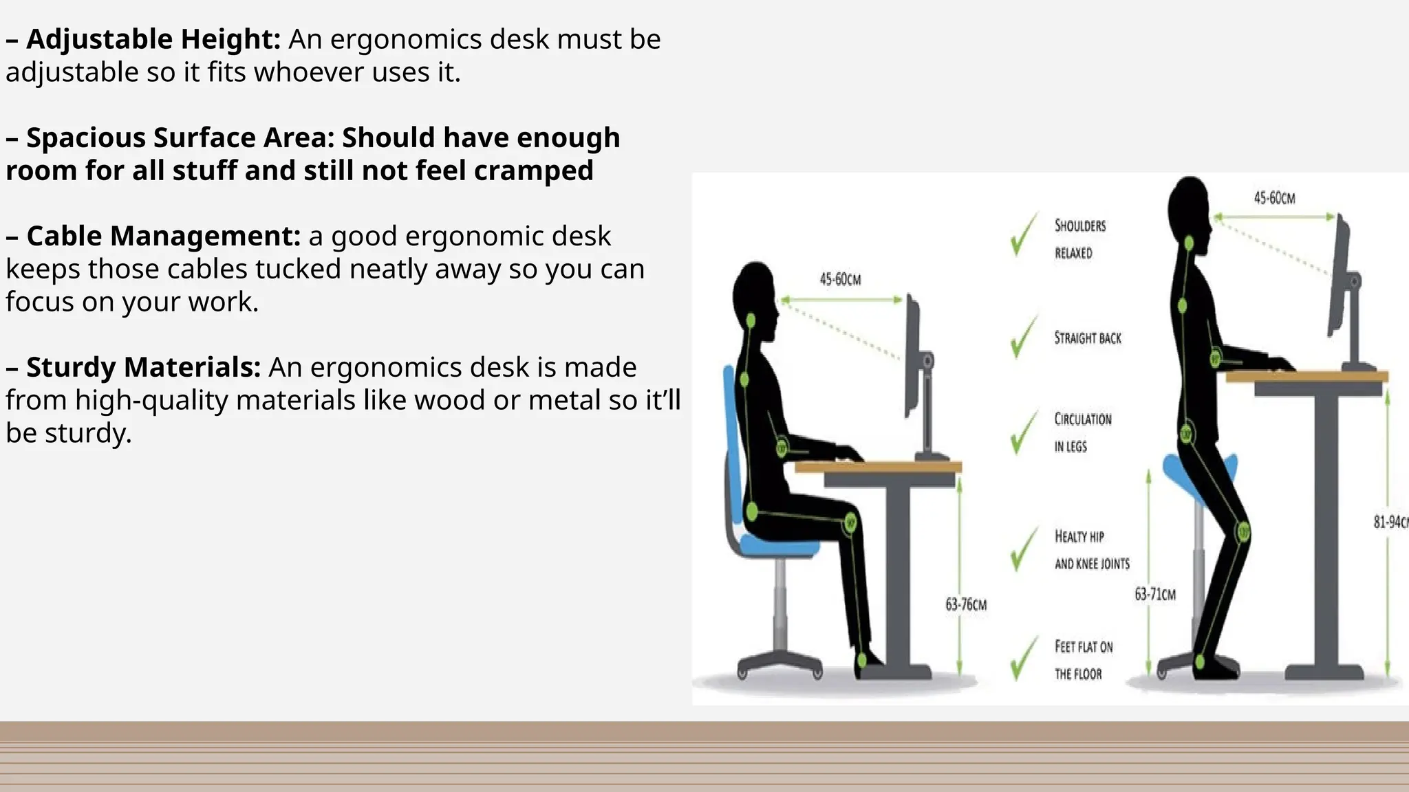 Ergonomic workstation like Chair,Table, Lighting .pptx