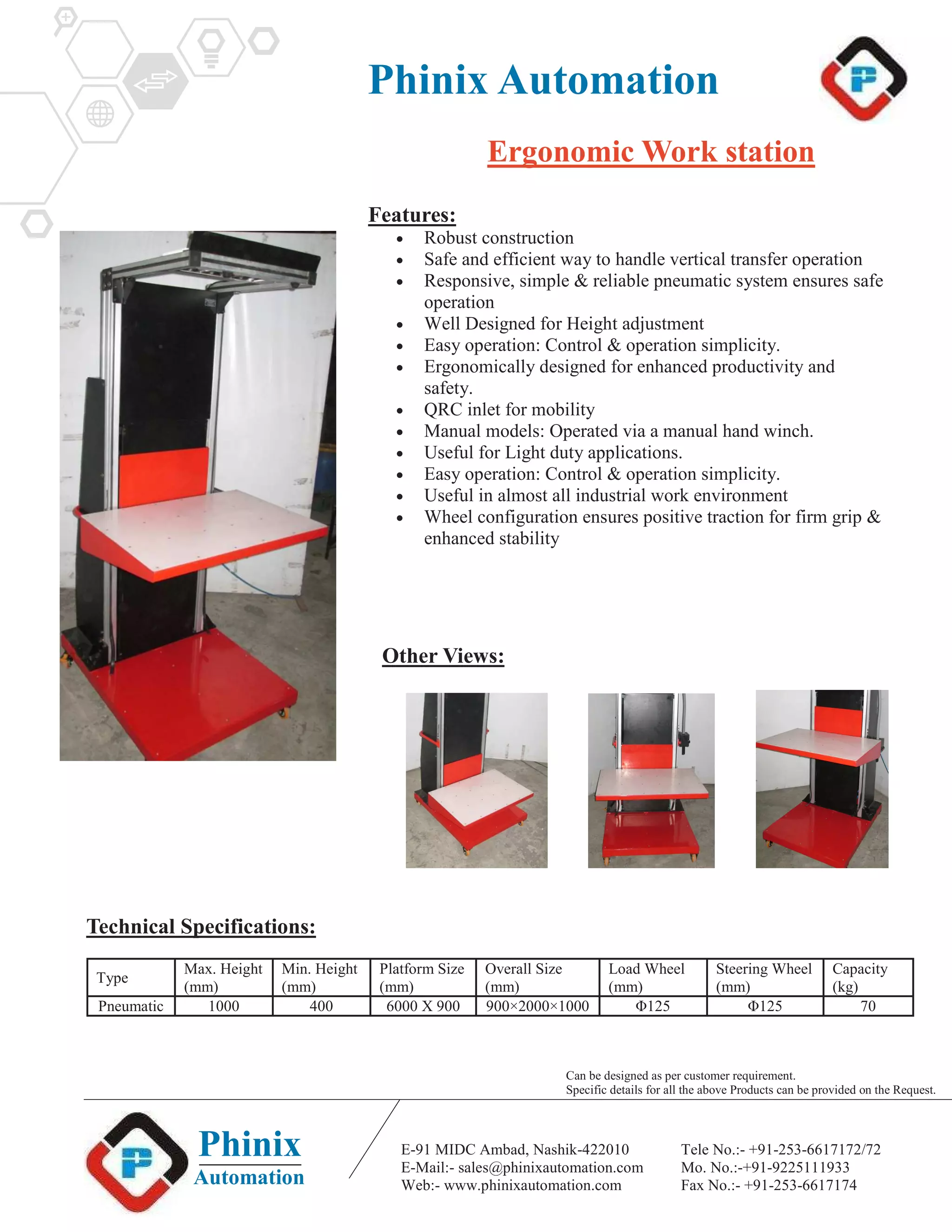 Ergonomic work table | PDF