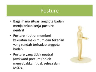 Ergonomik di tempat kerja | PPTX