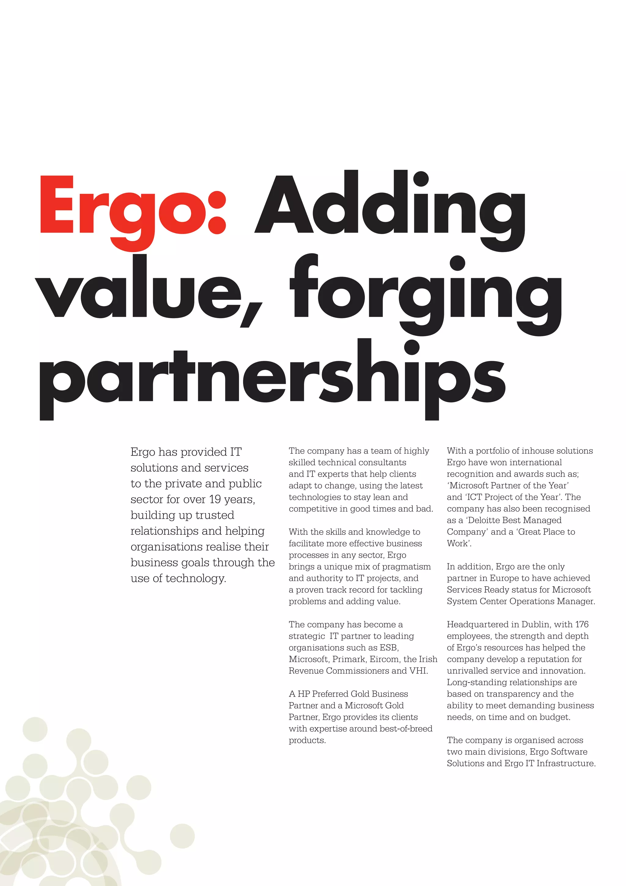Ergo Overview Brochure | PDF