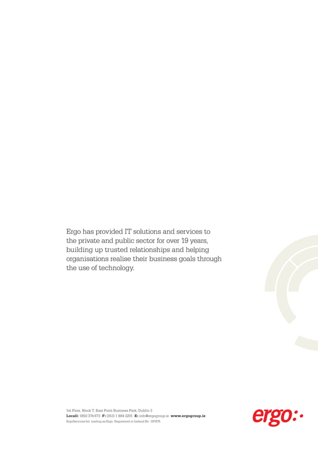 Ergo Overview Brochure | PDF