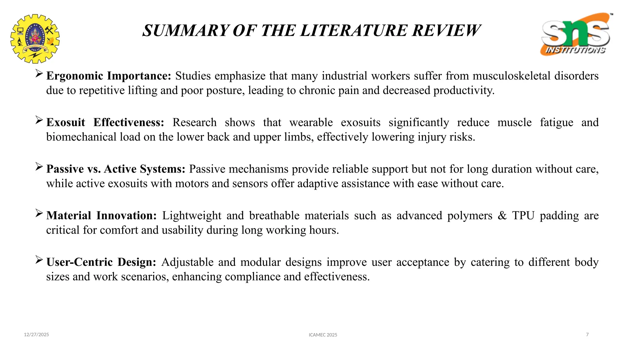 ERGOSUIT - SUPPORT EXOSUIT FOR POSTURE CORRECTION | PPTX