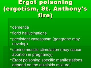Ergot alkaloids | PPT