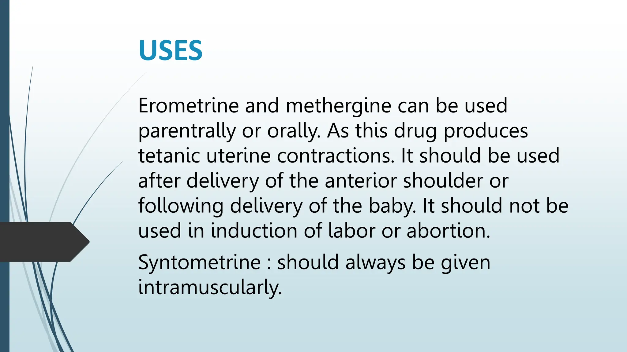 ergot derivative used in obstetrical nursing | PPTX