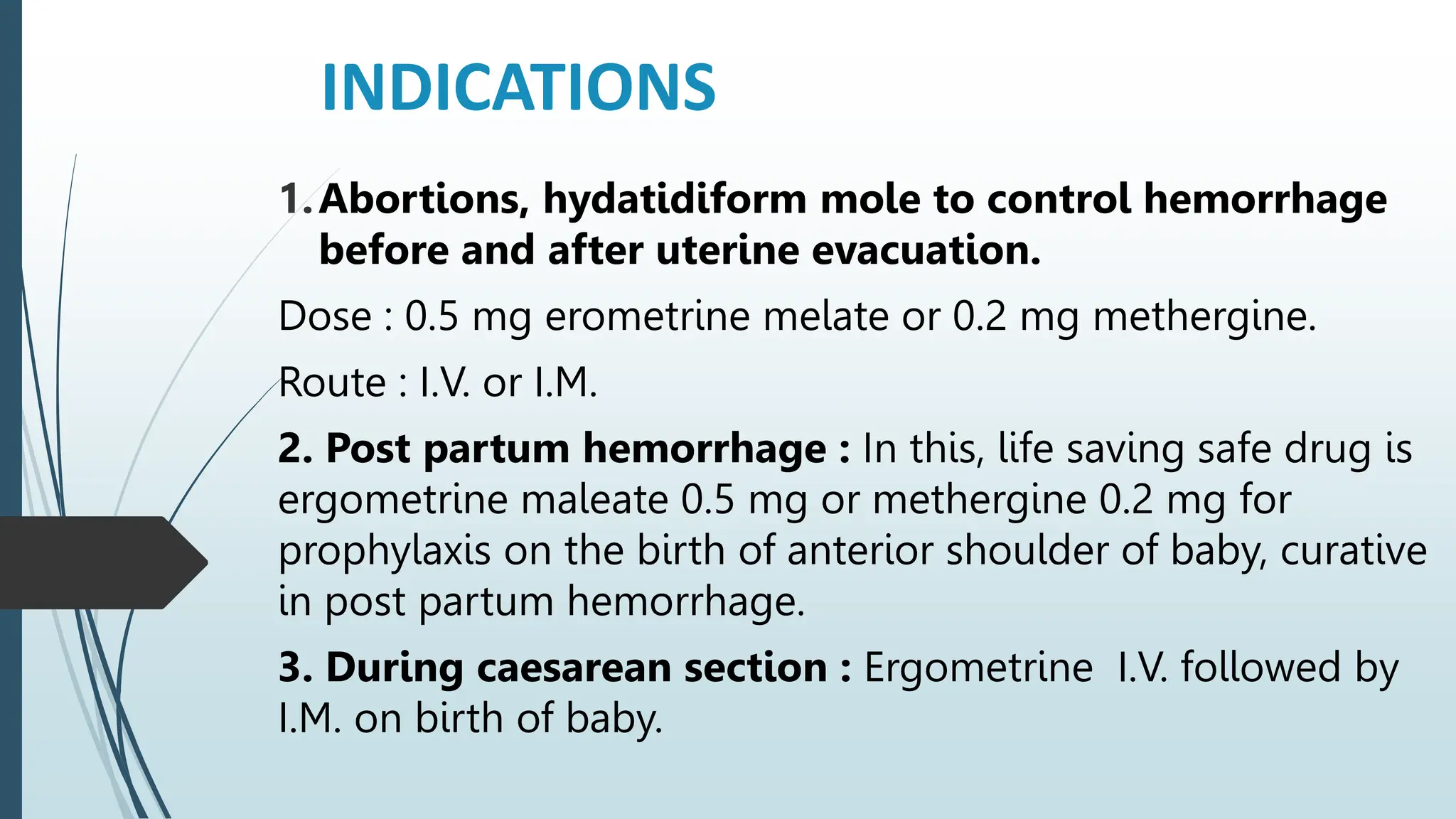 ergot derivative used in obstetrical nursing | PPTX