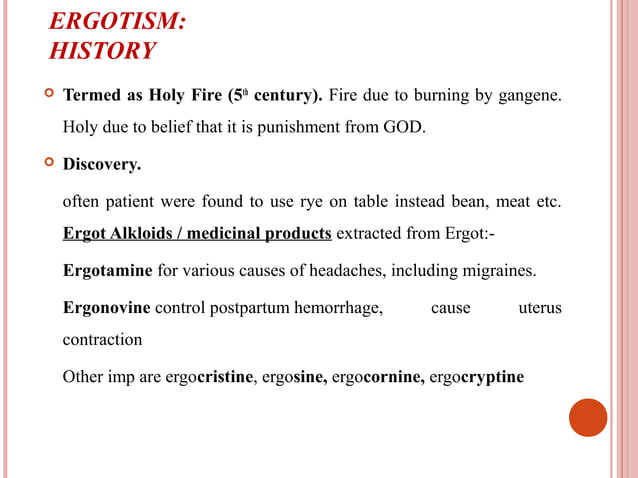 Ergotism | PPT