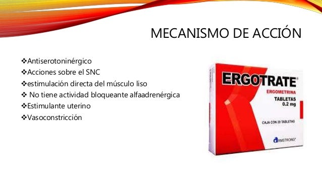 Ergotrate y alfa metil dopa