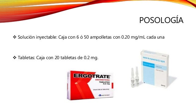 Ergotrate y alfa metil dopa