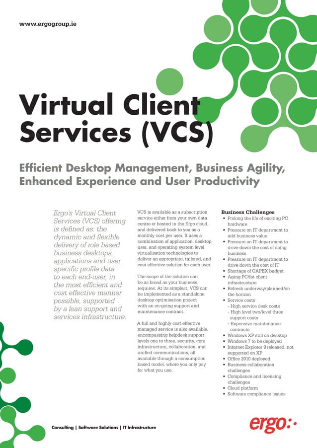 Ergo Virtual Client Services (VCS) Overview Brochure | PDF