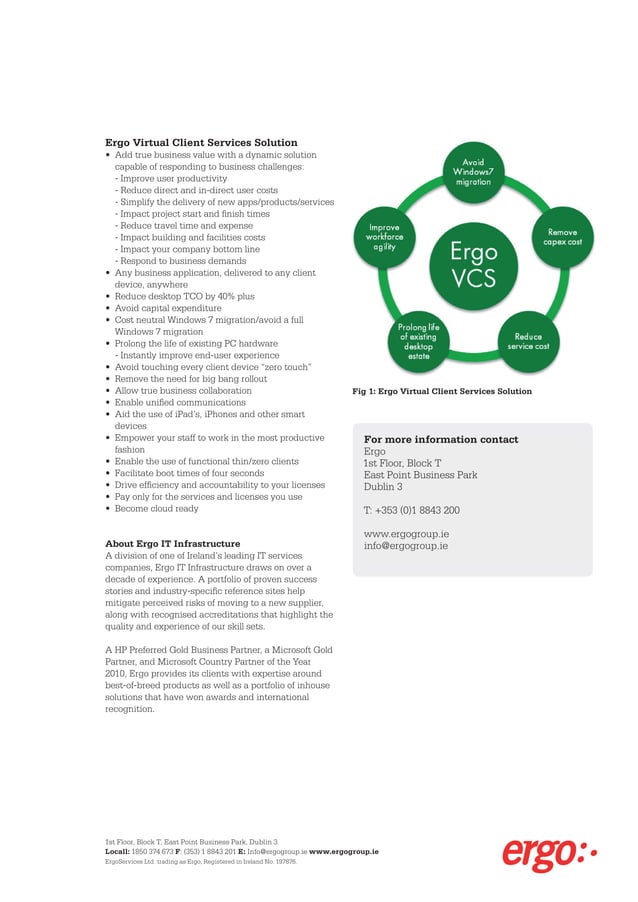 Ergo Virtual Client Services (VCS) Overview Brochure | PDF