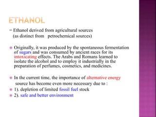 Bioethanol and its Production | PPTX