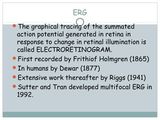 Electrodiadnostic tests ERG and VEP | PPT