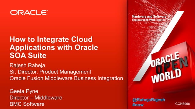 OOW 2012: Integrate Cloud Applications with Oracle SOA Suite | PPT