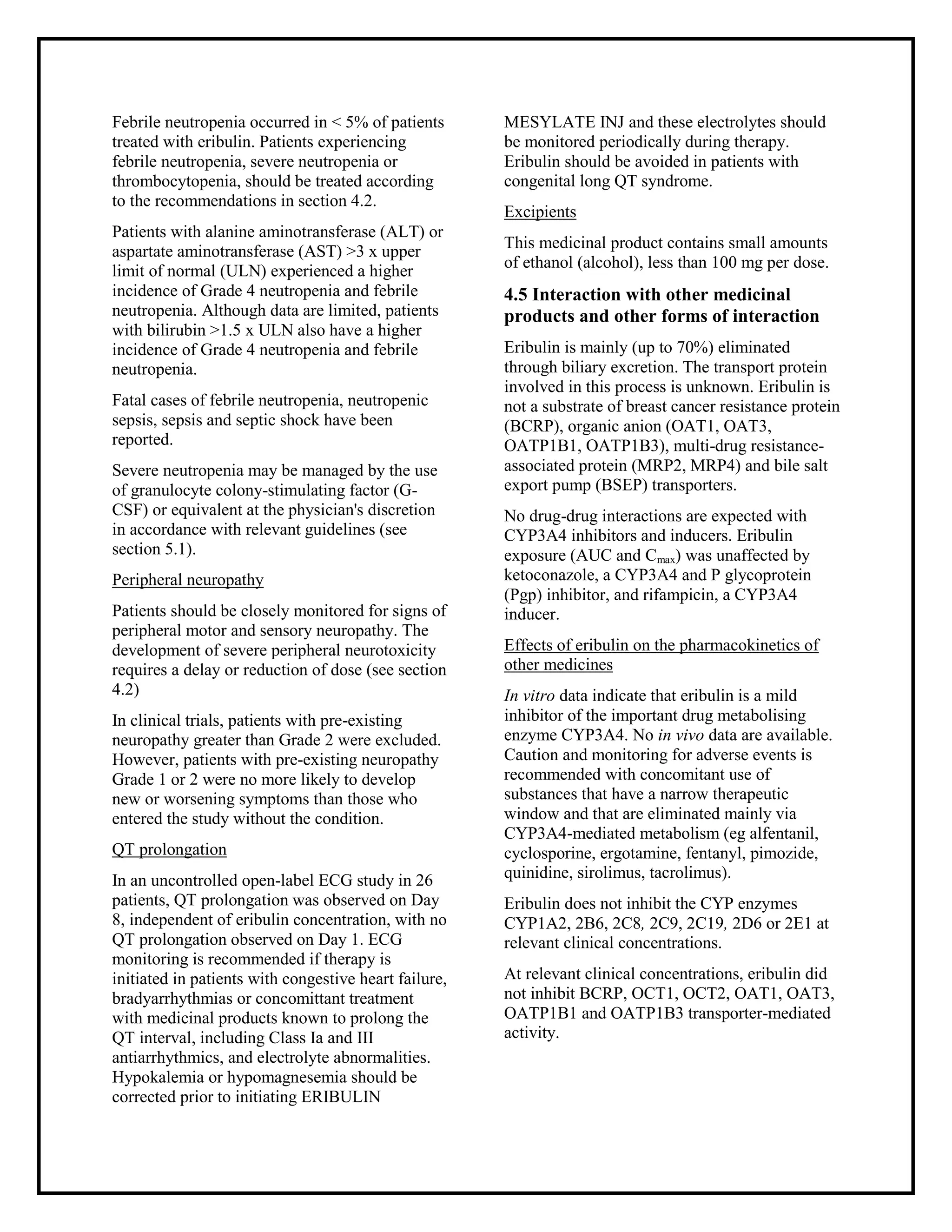 Eribulin mesylate inj 0.44 mgml solution for injection smpc taj ...