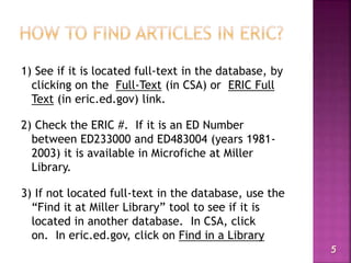 Educational Resources Information Center(ERIC) | PPTX