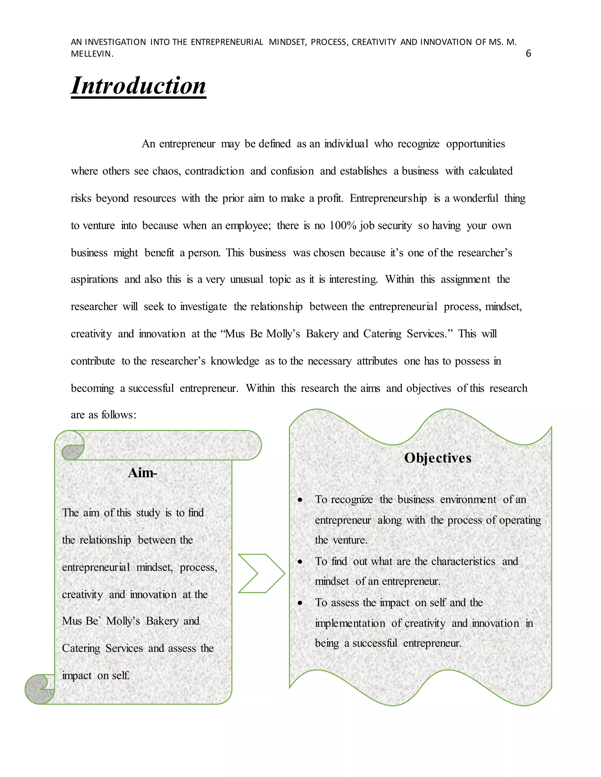 Erica 's Entrepreneurship Unit 1 SBA | DOCX