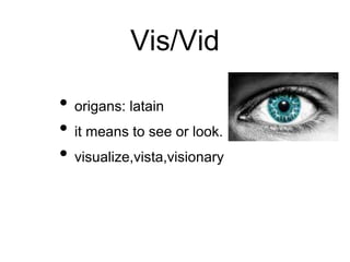 Eric's Root Words | PPT