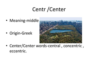 Eric and Mustafa's root words | PPTX