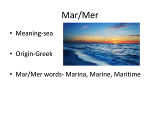 Eric and Mustafa's root words | PPTX
