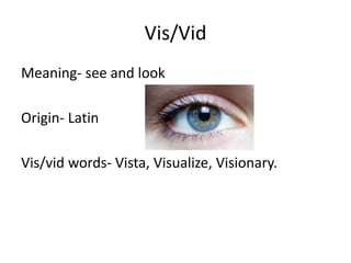 Eric and Mustafa's root words | PPT
